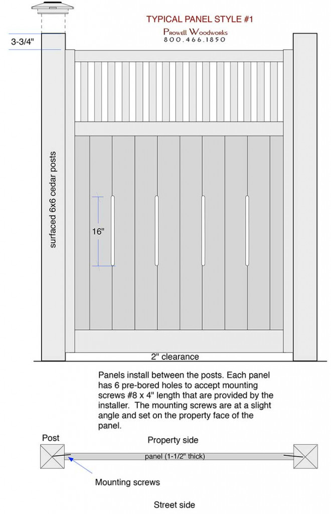 Wood Fence Specifications.