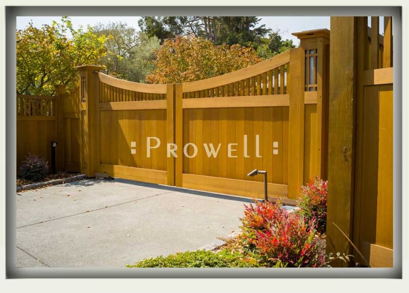 Custom Wood Driveway Gate #37, by Prowell Woodworks, inc